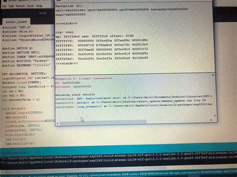 Exception Shown In Serial Monitor When Running Sketch On ESP Board Programming Arduino Forum
