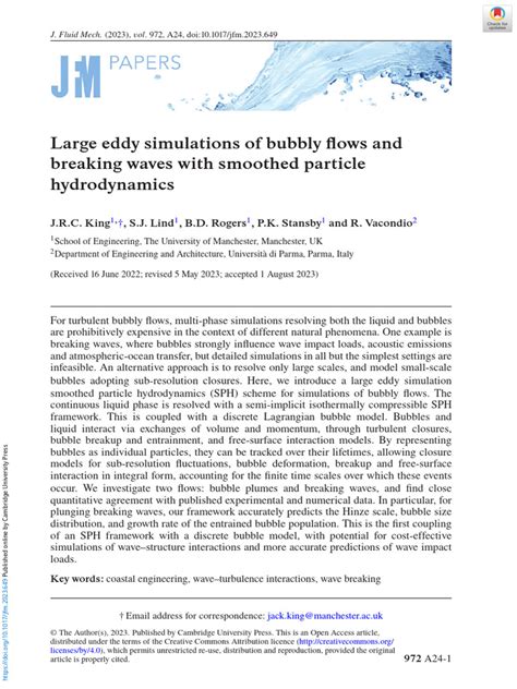 Large Eddy Simulations Of Bubbly Flows And Breaking Waves With Smoothed Particle Hydrodynamics