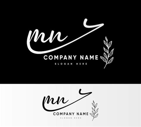 Premium Vector Mn M N Initial Letter Handwriting And Signature Logo Beauty Vector Initial Logo