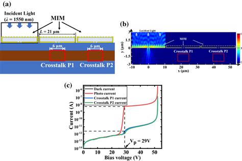 A The Diagram Of Three Mim Apd Pixels Structure In Optical Crosstalk