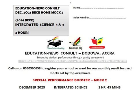 2024 Bece Integrated Science Mock 2 Free Files For Download Ghana