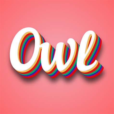 Premium Photo Owl Text Effect Photo Image Cool