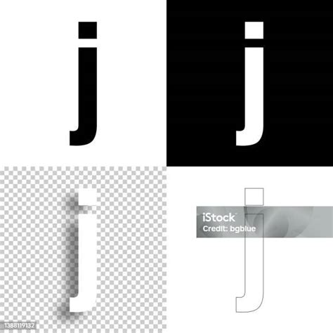 편지 J 디자인 아이콘입니다 빈 흰색 및 검은색 배경 선 아이콘 개념에 대한 스톡 벡터 아트 및 기타 이미지 개념 검은색