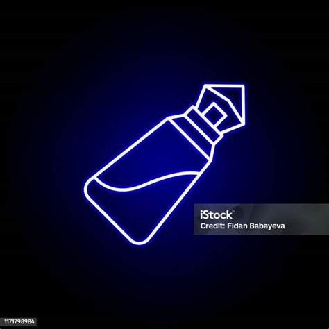 향수 라인 네온 아이콘입니다 뷰티 및 화장품 일러스트 아이콘의 요소 표지판 및 기호는 웹 로고 모바일 앱 Ui Ux에 사용할 수 있습니다 0명에 대한 스톡 벡터 아트 및