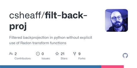 Github Csheafffilt Back Proj Filtered Backprojection In Python Without Explicit Use Of Radon