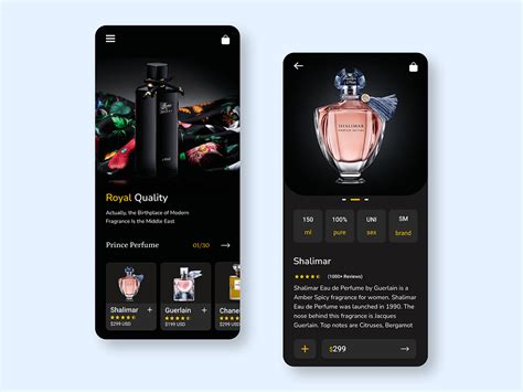 Perfume Mobile App Ui Ui Design Uiux Design On Behance