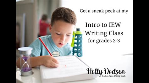 Sneak Peek At Intro To Iew Writing Class For Grades 2 3 Youtube