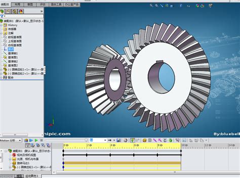 斜齿锥齿轮模型设计三维sw2014带参solidworks 2014模型图纸下载 懒石网