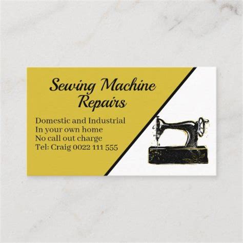 Stylish Sewing Machine Repair Qr Code Business Card Zazzle Sewing