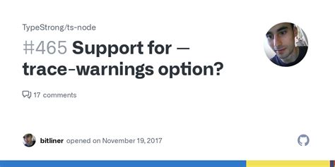 Support For Trace Warnings Option · Issue 465 · Typestrongts Node