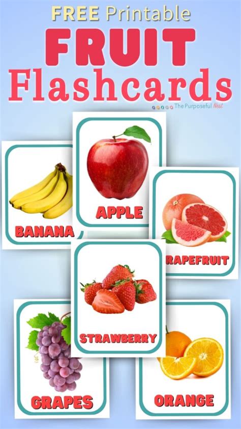 Fruit Flashcards The Purposeful Nest