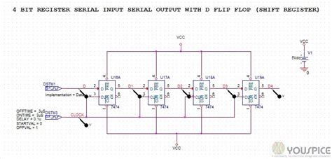Circuit Diagram Of 4 Bit Shift Register Circuit Diagram