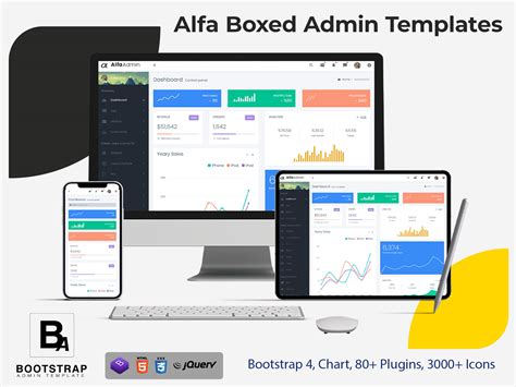 Bootstrap Admin Dashboard Template With Ui Kit On Behance