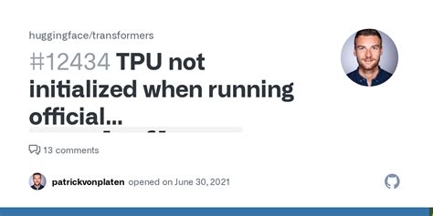 tpu not initialized when running official `run mlm flax py` example · issue 12434