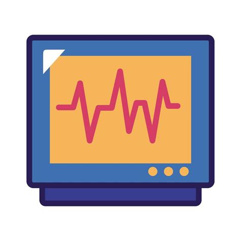 Medical Ekg Machine Cardiology Pulse Line And Fill Icon Vector Art At Vecteezy