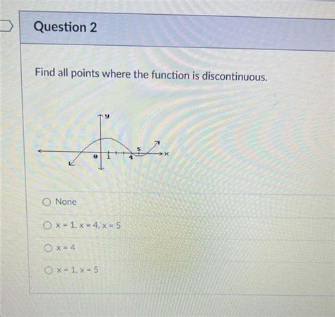 solved find all points where the function is discontinuous