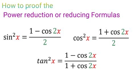 Power Reducing Formulas And How To Use Them With Examples OFF