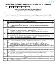 Python 2 Pdf 18CS55 Model Question Paper 1 With Effect From 2019 20