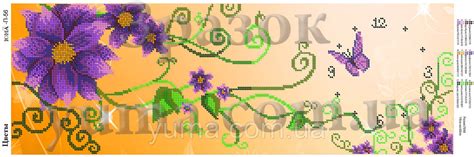Купить Схему для вишивки бісером Квіти години оптом и в розницу в Хмельницком и Украине
