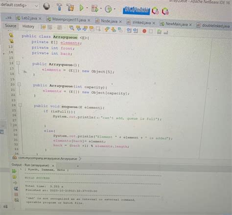 solved in this week s lab we made the queue program using