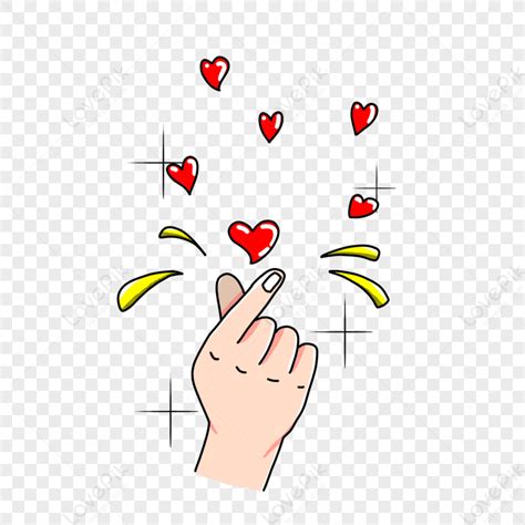 손으로 그린 평면 선형 비율 마음 일러스트손가락단순한 Png 일러스트 무료 다운로드 Lovepik