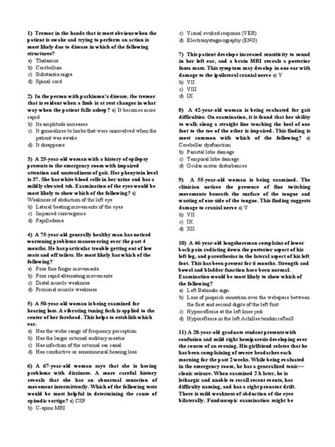 Mcq Neuro Question Pdf