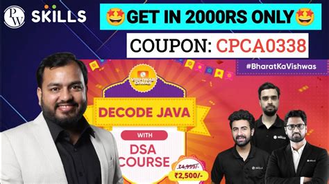 Decode Java With Dsa Course Pw Skills Discount Coupon Pw Coupon Code