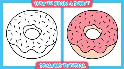 How To Draw A Donut Drawing Tutorial YouTube