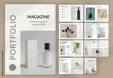 Portfolio Magazine Layout Stock Template Adobe Stock