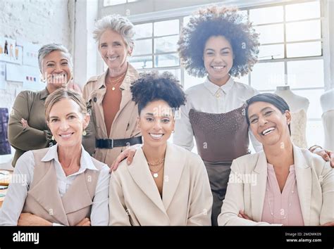 Women Team Designer Portrait And Fashion Meeting Of A Marketing Group Happy About Teamwork