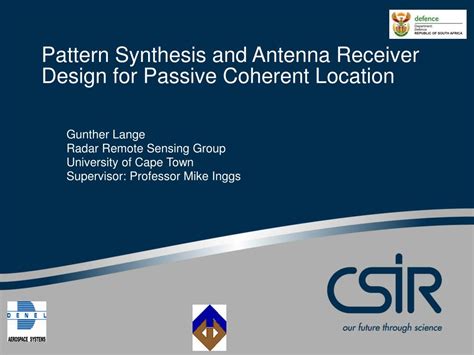 Ppt Pattern Synthesis And Antenna Receiver Design For Passive