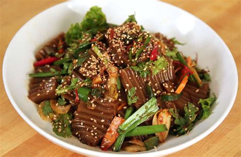 Seasoned Acorn Jelly Dotorimuk Muchim Recipe By Maangchi