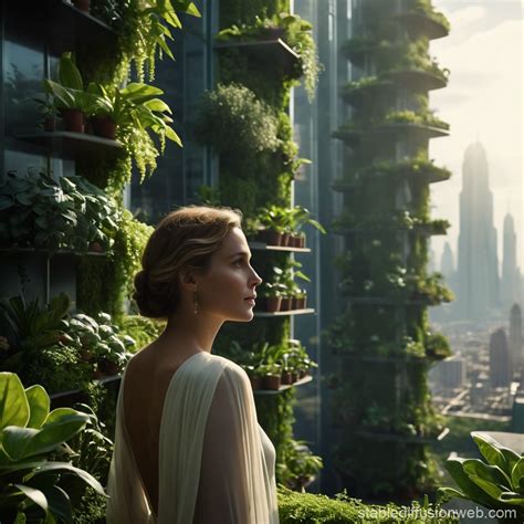 Utopian Future Metropolis With Harmony Stable Diffusion Online