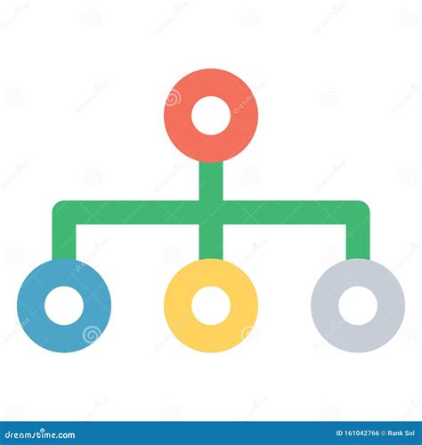 Isolated Hierarchy Outline Structure Vector Element Can Be Used For Hierarchy Structure Model