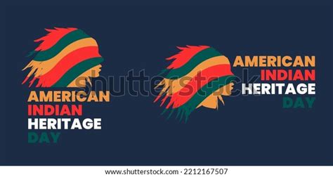 American Indian Heritage Day Logo Design Stock Vector Royalty Free