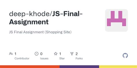 Github Deep Khode Js Final Assignment Js Final Assignment Shopping Site