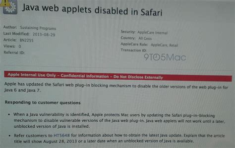 Apple Updates Safari Web Plugin Blocker To Disable New Java Vulnerability To Mac