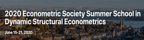 Econometric Society Summer Schools In Dynamic Structural Econometrics