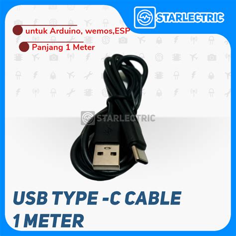 Jual Kabel Usb Type A To Usb Type C Cable Type C Microcontroller Wemos Uno Arduino Shopee