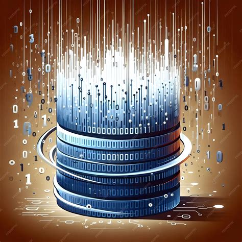 Futuristic Data Management Concept Flat Vector Illustration Of Cascading Binary Code On Glossy