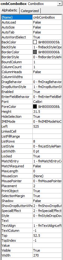 Excel Vba Combo Box Value Compile Issue Stack Overflow