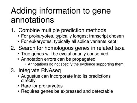 Ppt Mcb 5472 Lecture 5 Gene Prediction And Annotation February 24