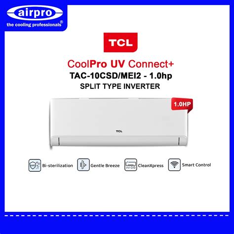 Tcl Split Type Inverter Aircon 1 0 Hp Tcl Tac 10csd Mei2 Shopee