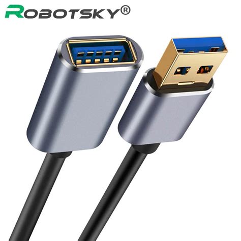 Jual Robotsky USB 3 0 Female To USB 3 0 Male Extension Adapter Cable 50cm 100cm Kabel