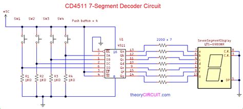 Schematic Diagram Of Seven Segment Display Circuit Diagram