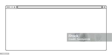 빈 웹 브라우저 도구 모음 및 검색 필드가 있는 인터넷 페이지 창 평면 스타일의 현대적인 웹 사이트 라인 아트 컴퓨터 태블릿 및