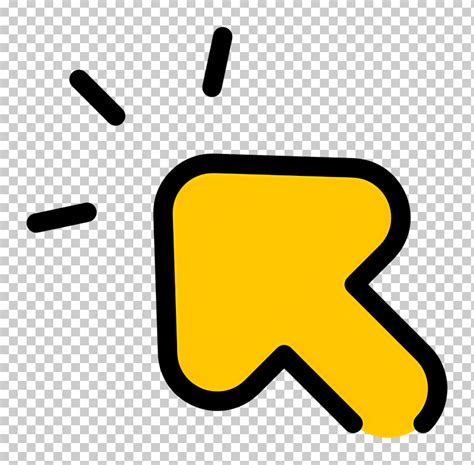 Mouse Click Yellow Cursor Illustration Png Clipart Click Computer Icon Mouse Mouse Click
