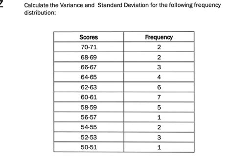 Calculate The Variance And Standard StudyX