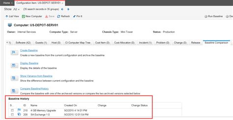 Working With The Configuration Baseline