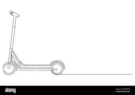 Electric Scooter Line Drawing Line Drawing Of A Classic Vespa Scooter Single Line Illustration